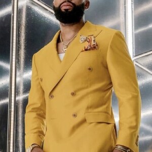 Vastraas New Stylish Partywear Formal Tuxedo Suits for Men in Mustard ...