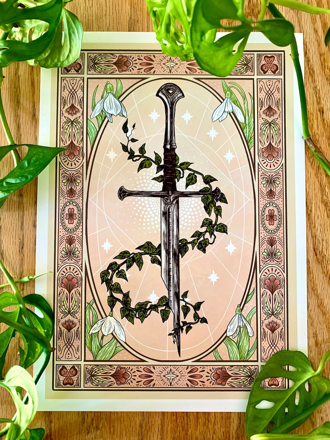 Narsil Andúril LOTR Art Print - Etsy