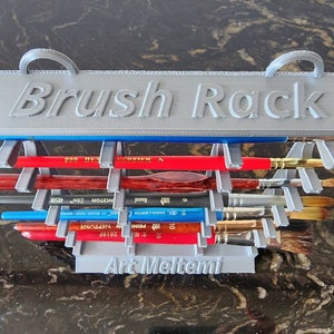 Artists Paint Brush Holder, Horizontal Drying Brush Rack. Perfect Gift ...