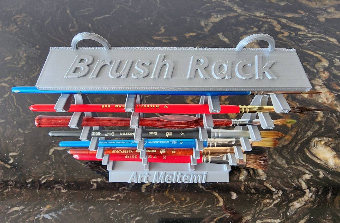 Artists Paint Brush Holder, Horizontal Drying Brush Rack. Perfect Gift ...