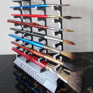 Artists Paint Brush Holder, Horizontal Drying Brush Rack. Perfect Gift ...