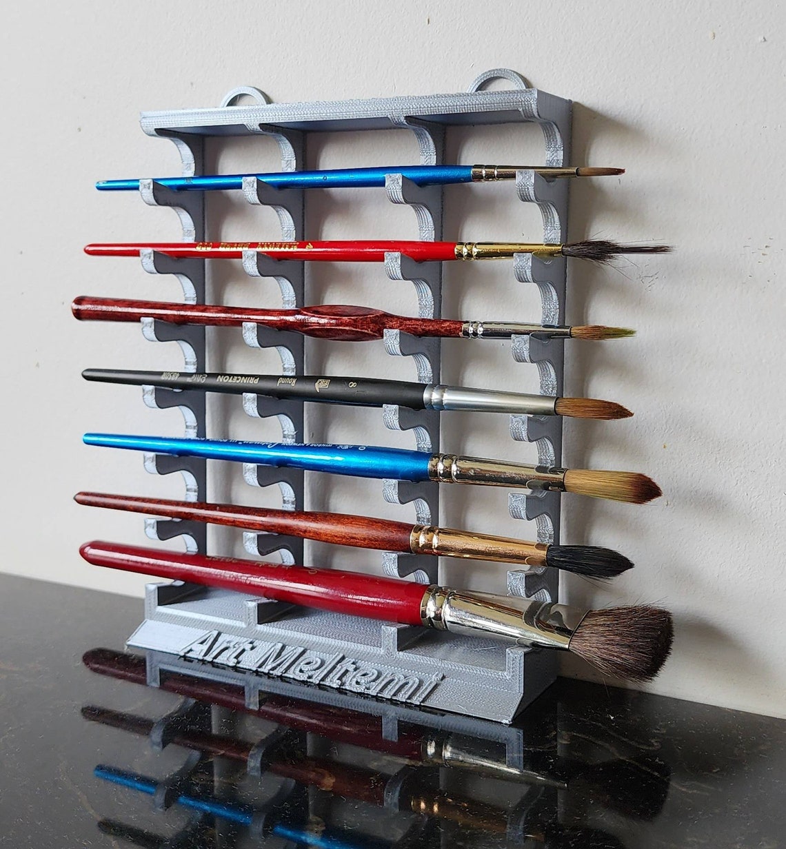 Artists Paint Brush Holder, Horizontal Drying Brush Rack. Perfect Gift ...