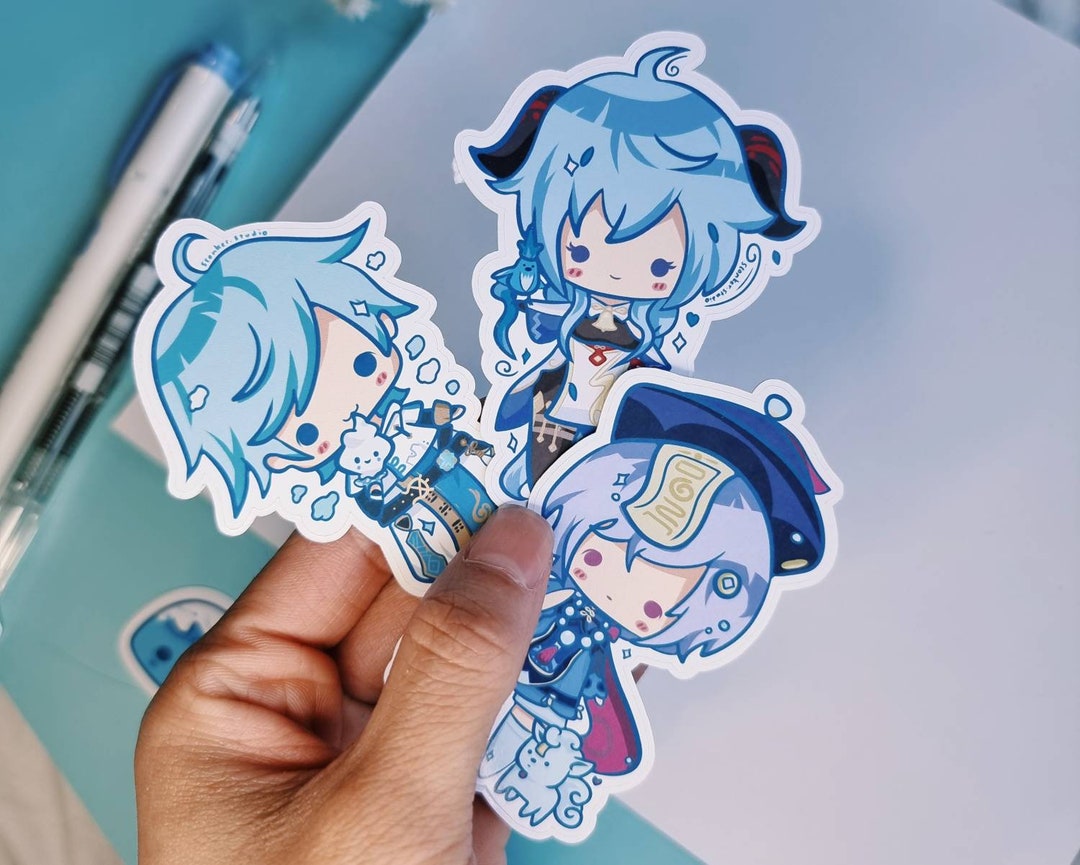 Cryo || Qiqi Ganyu Chongyun || Genshin Impact X Pokemon Stickers for ...