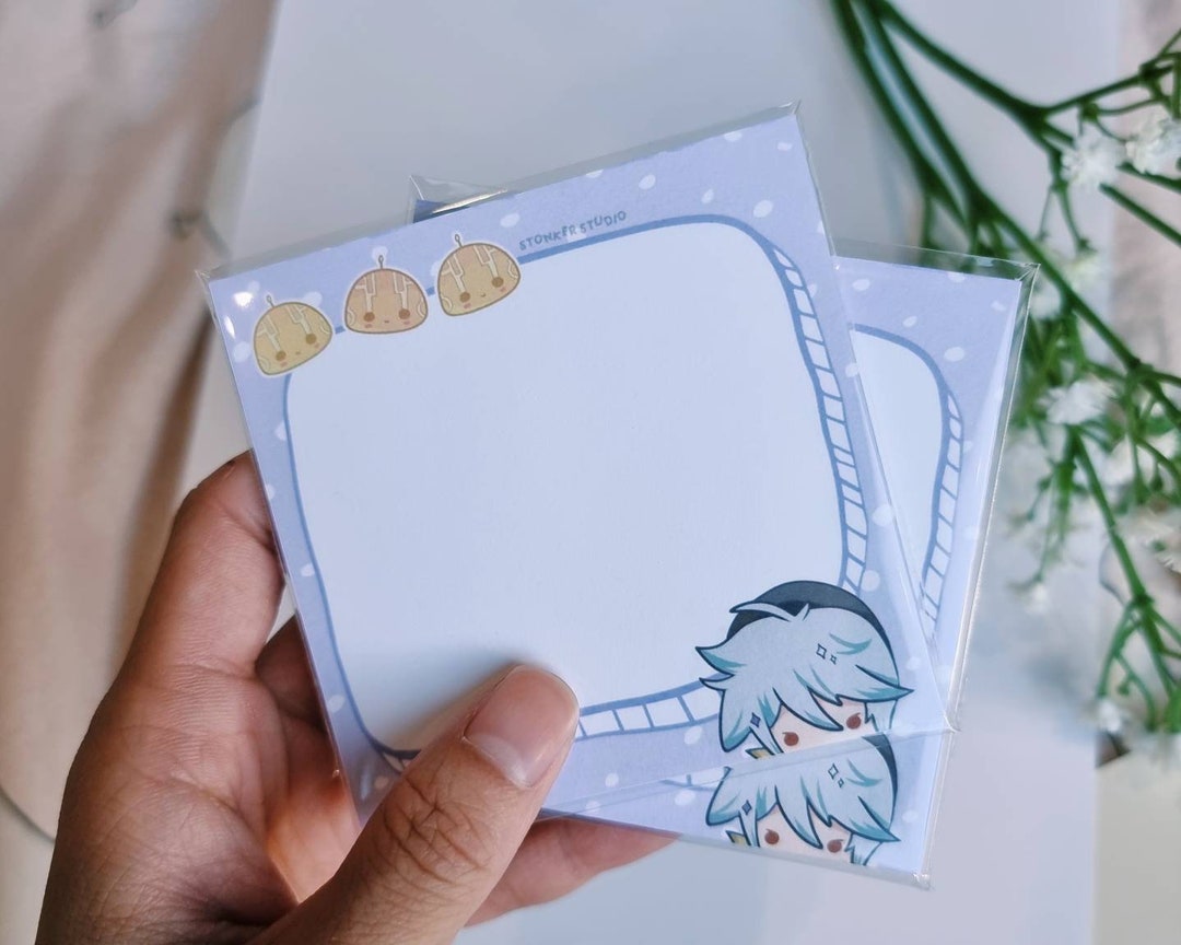 Electro || Genshin Impact Memo Note Pads Bujo || Fischl Keqing Razor - Etsy