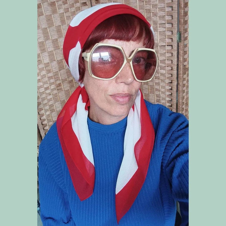 60s Red and White Shawl, 60s Fashion, Mod, Modette Fashion, Vintage ...