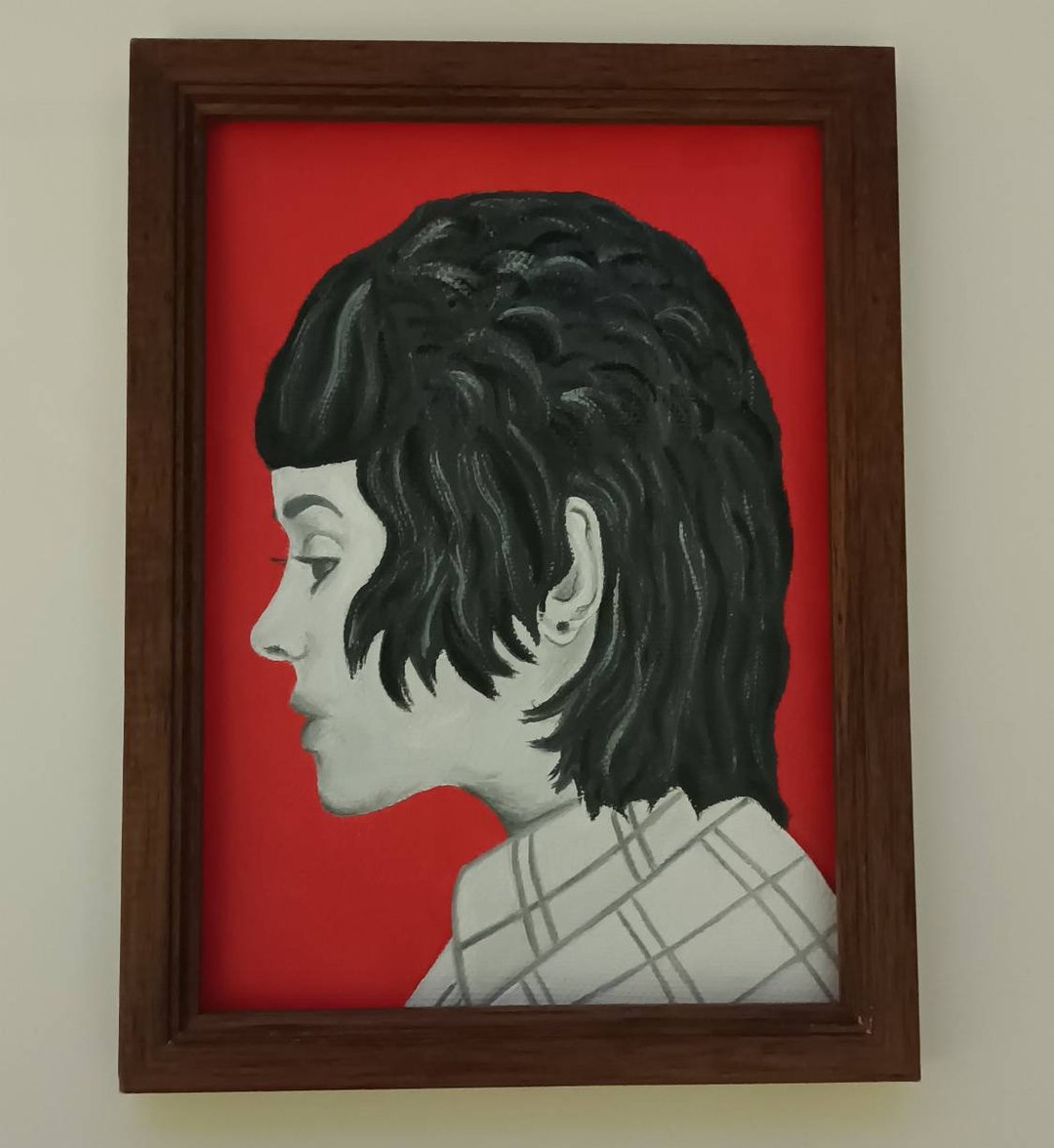 Ska, Skinhead Girl Portrait, Mod Hair 70s Style, Modette Oil Painting ...