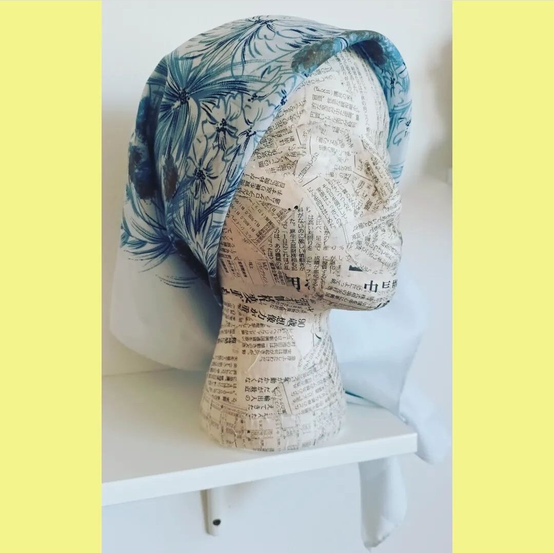 60s Vintage Floral Head Scarf: French Mod Style - Etsy