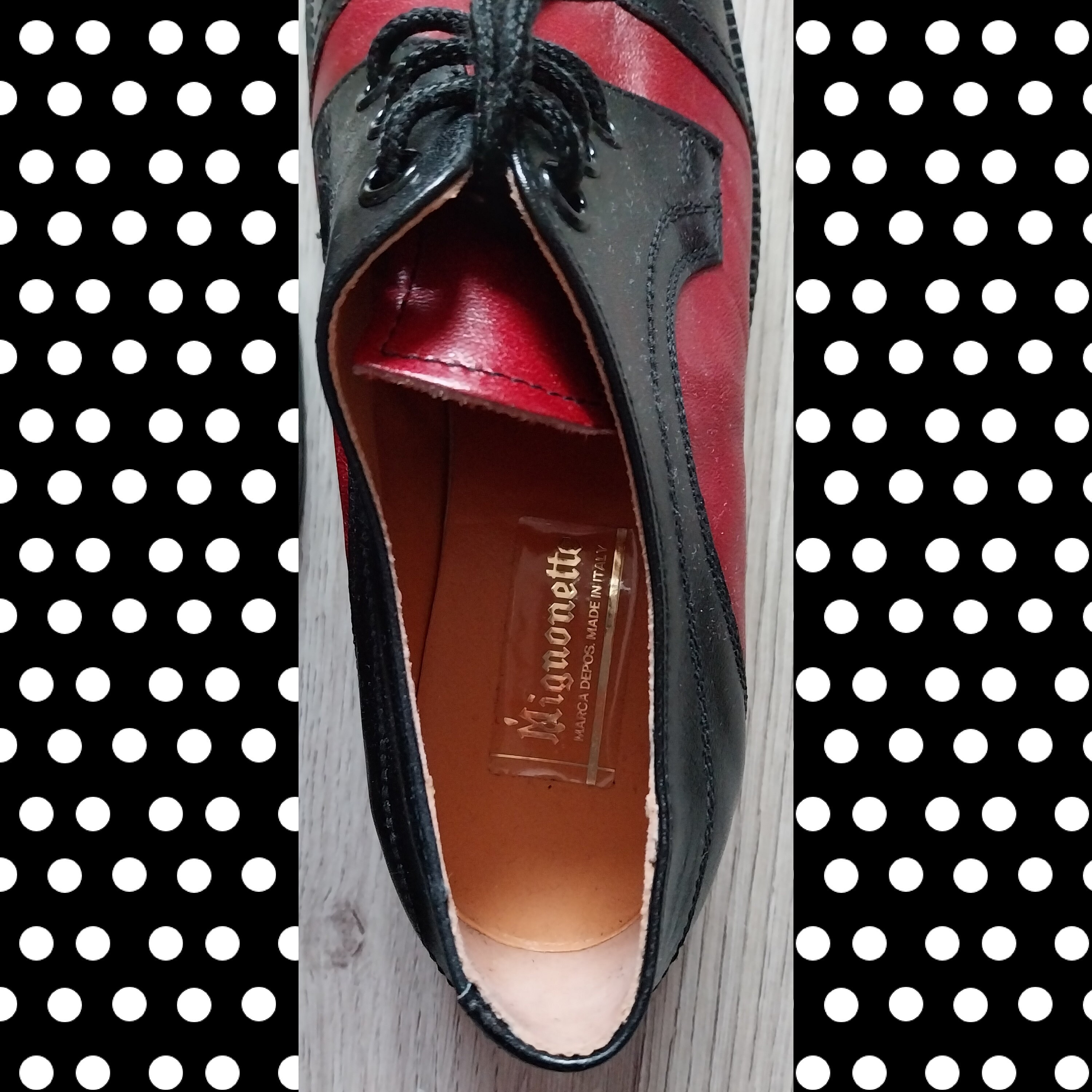 Vintage 70s Two Tone Leather Shoes, New Old Stock 1970s Lace up Shoes ...