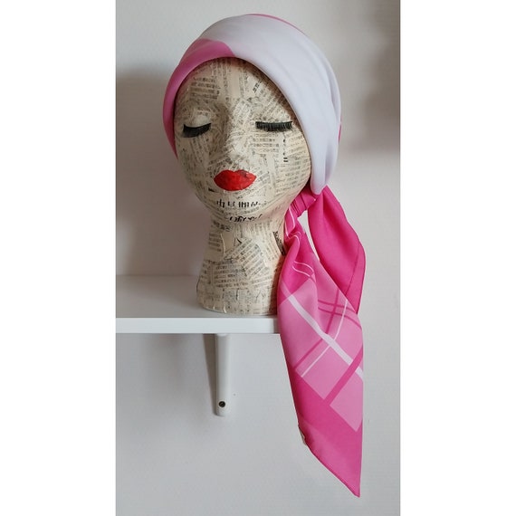 60s Norma Dori Italian vintage head scarf with geomet… - Gem