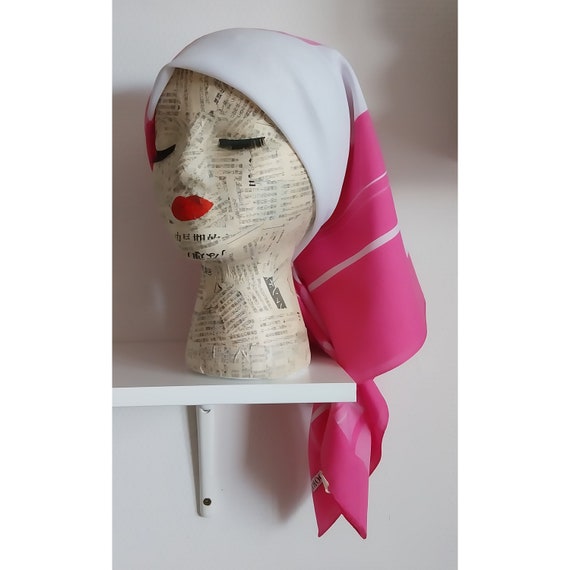 60s Norma Dori Italian vintage head scarf with geomet… - Gem