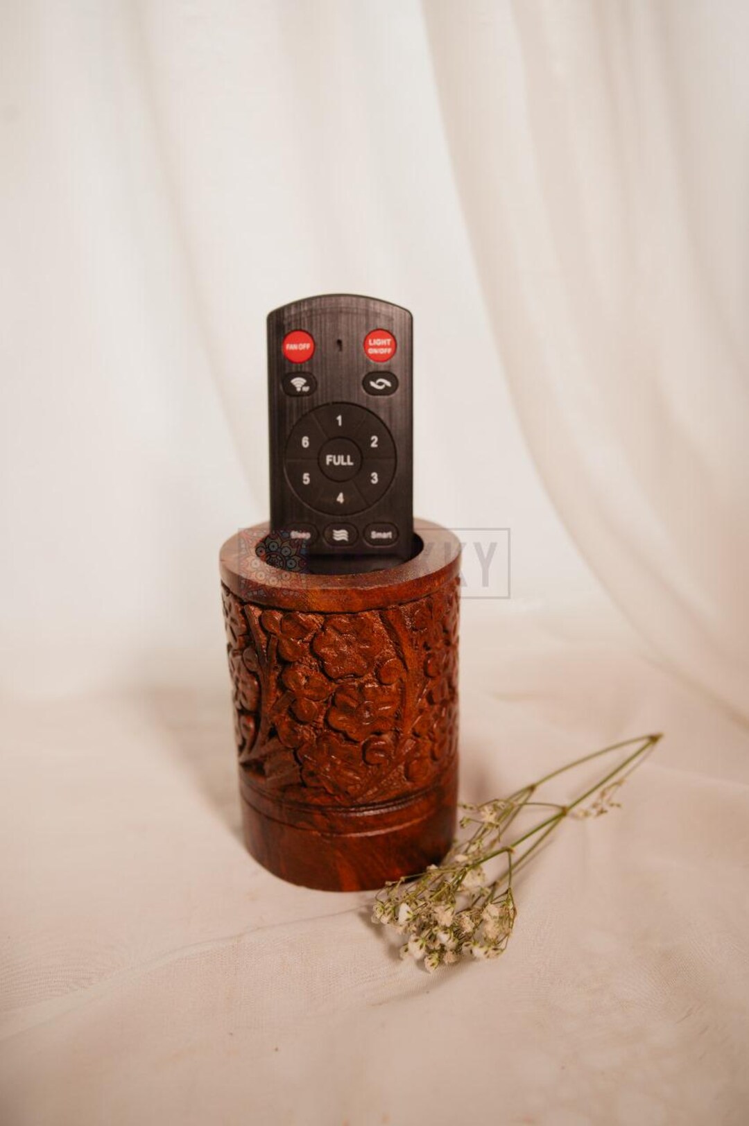 Handcrafted Remote Holder, Wooden Remote Caddy for Table, Stylish ...