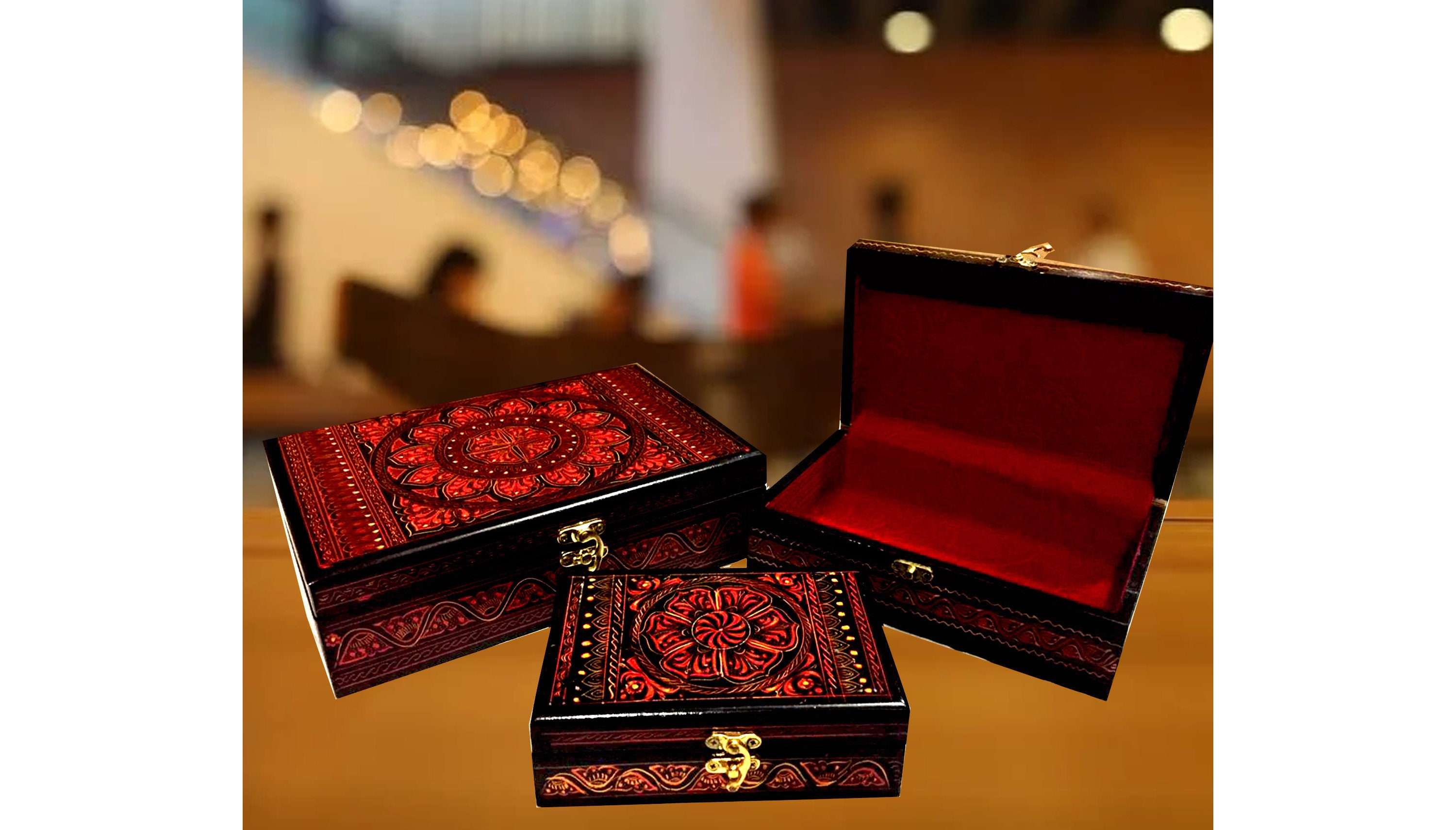 WOOD STASH BOX Antique Stash Box Hand Painted Unique | Etsy