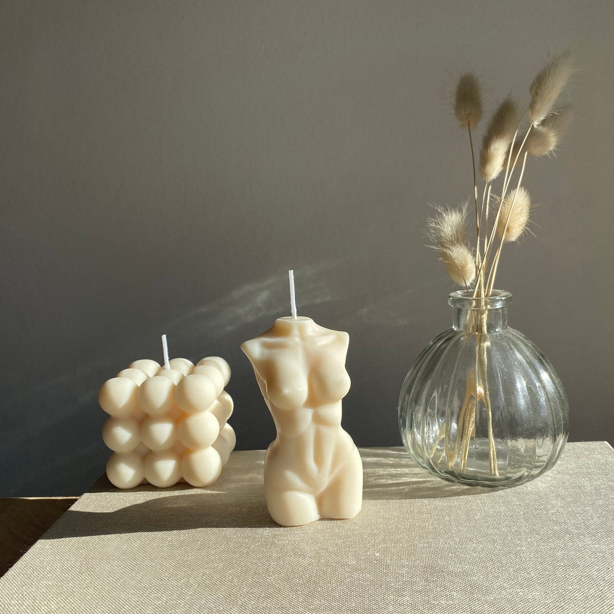 Female Body Woman Torso Soy Wax Candle Bubble Hand Poured Decorative ...