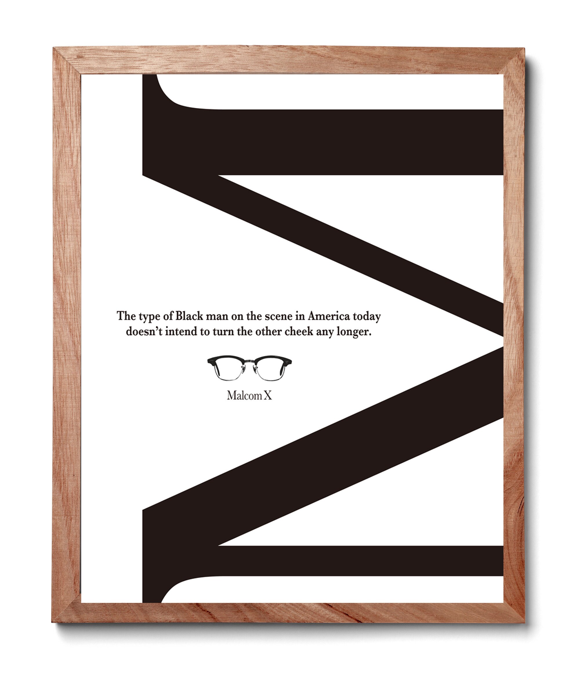 Malcolm X Inspirational Quote Wall Decor Poster Black and - Etsy