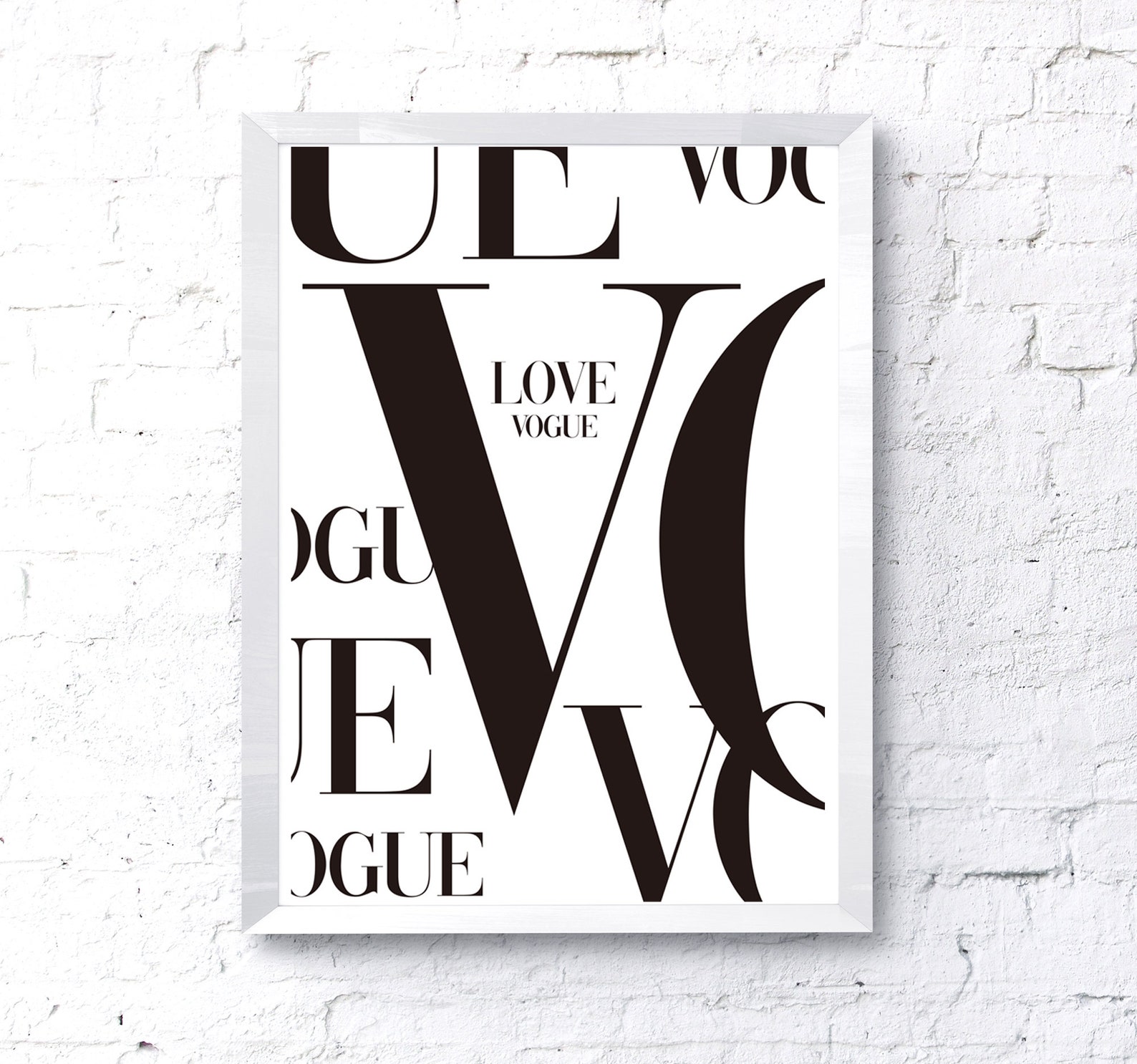 Vogue font print Set of 5 Printable Digital Fashion Wall | Etsy