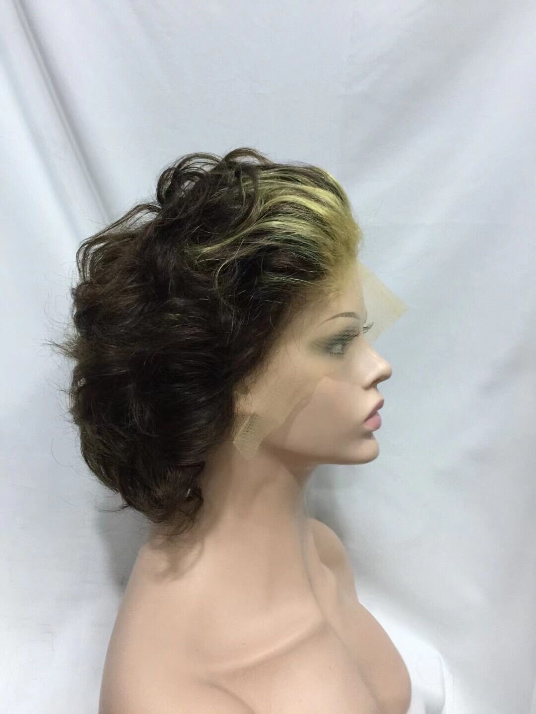 BISCUITS Curly Pixie Wig Lace Front Human Hair Wigs Human Hair Pixie ...