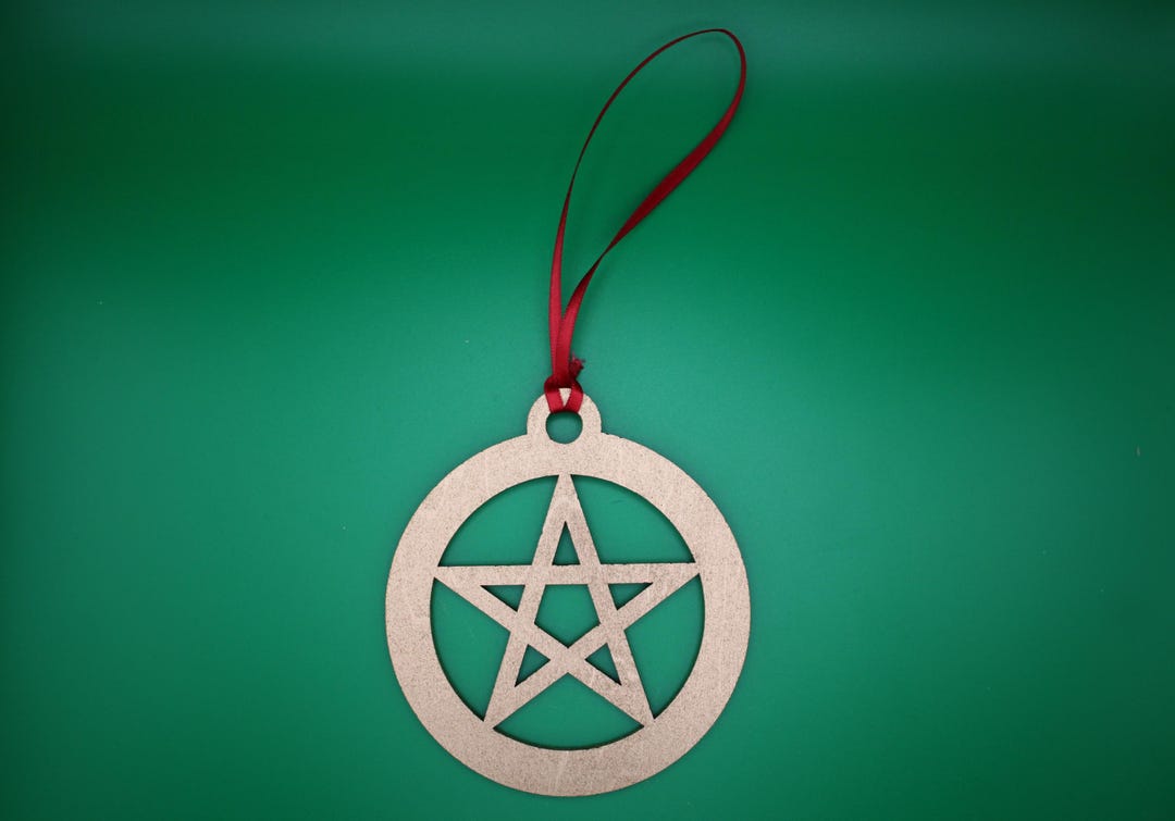 Pentacle Christmas/yule Tree Decoration - Etsy