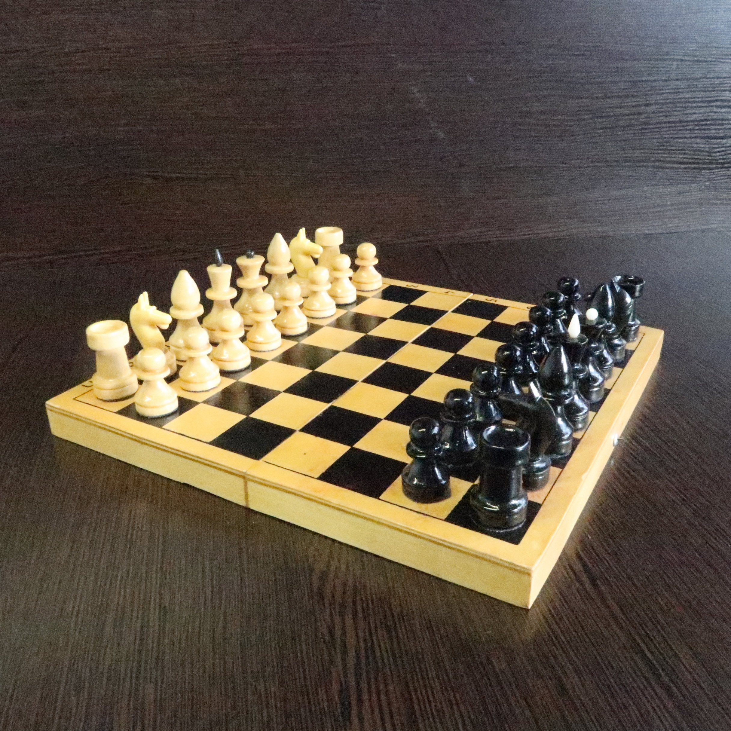 Classic Chess Set 1970s Wooden Chess With a Board Vintage - Etsy