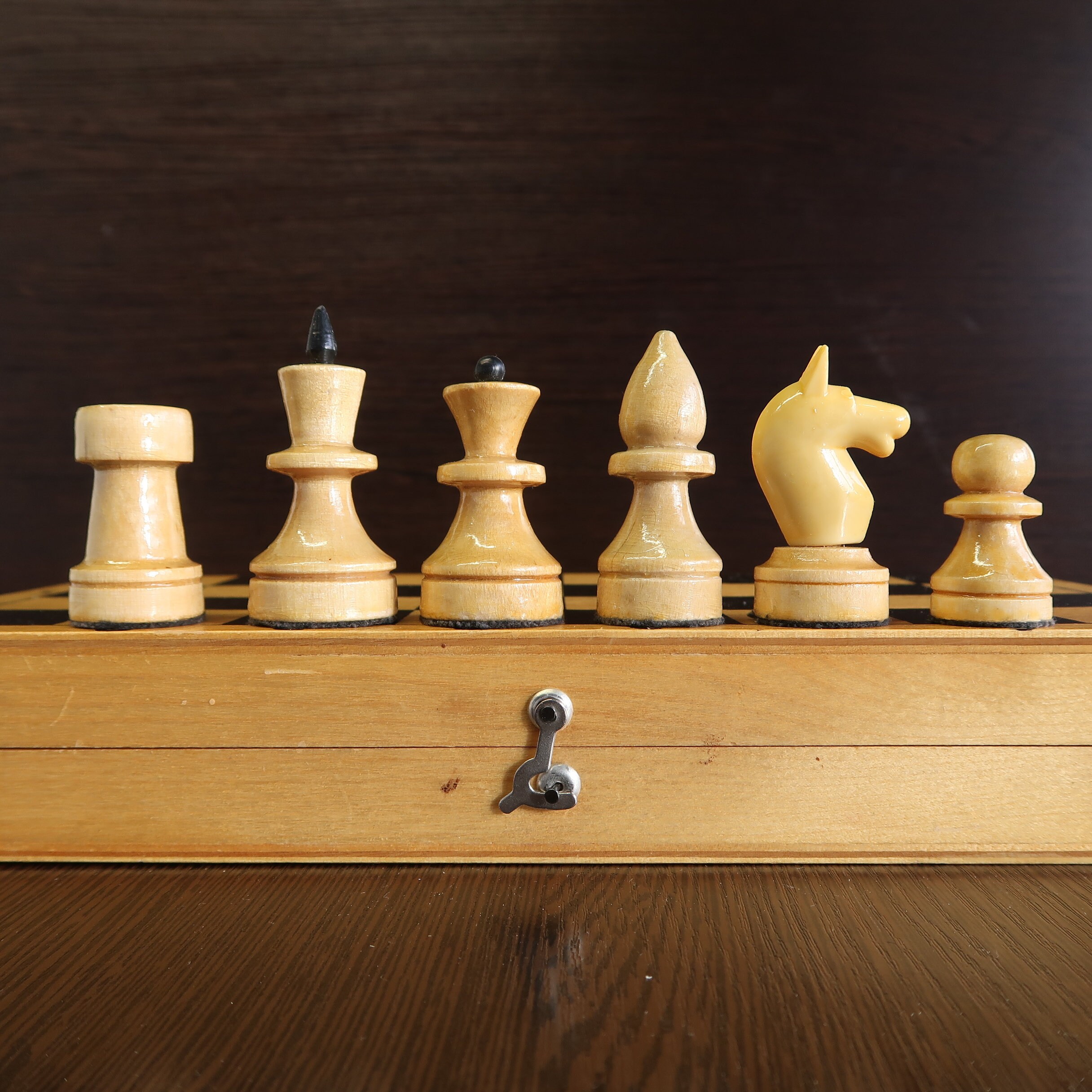 Classic Chess Set 1970s Wooden Chess With a Board Vintage - Etsy