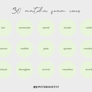 100 Matcha Tea IG Highlight Covers Made by Kayla - Etsy