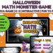 Halloween Monster Math Game, Canva Interactive Game, K-2 Educational ...