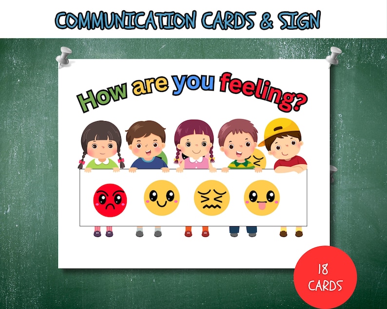 Emotion Flashcards, How Are You Feeling Poster, Feelings Chart ...
