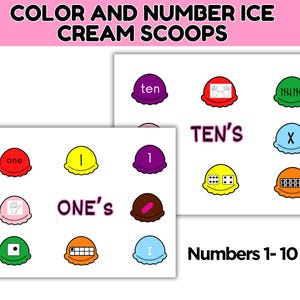 Ice Cream Counting Activity, Printable Game for Toddlers and ...