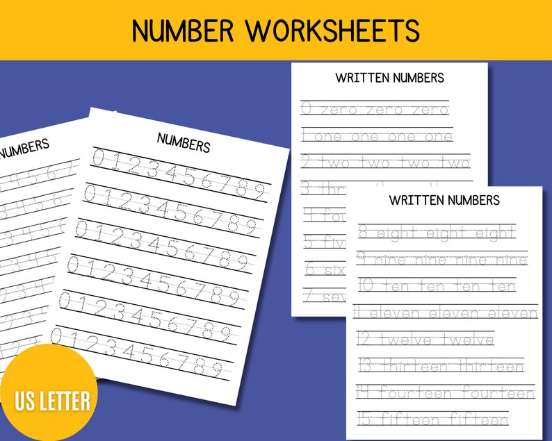 Handwriting Practice Tracing Printable, Alphabet & Number Tracing Sheet ...