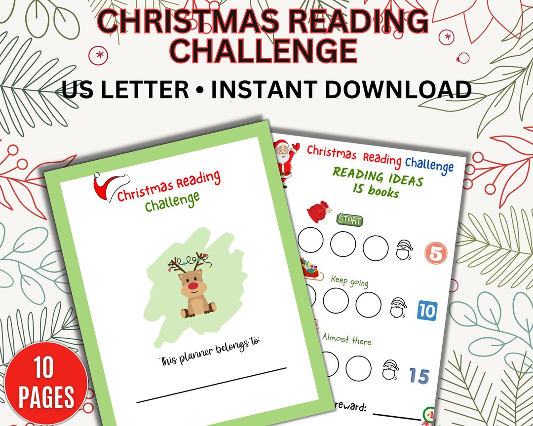 Kids Reading Challenge for Christmas, Books Tracker, Review & Reward ...