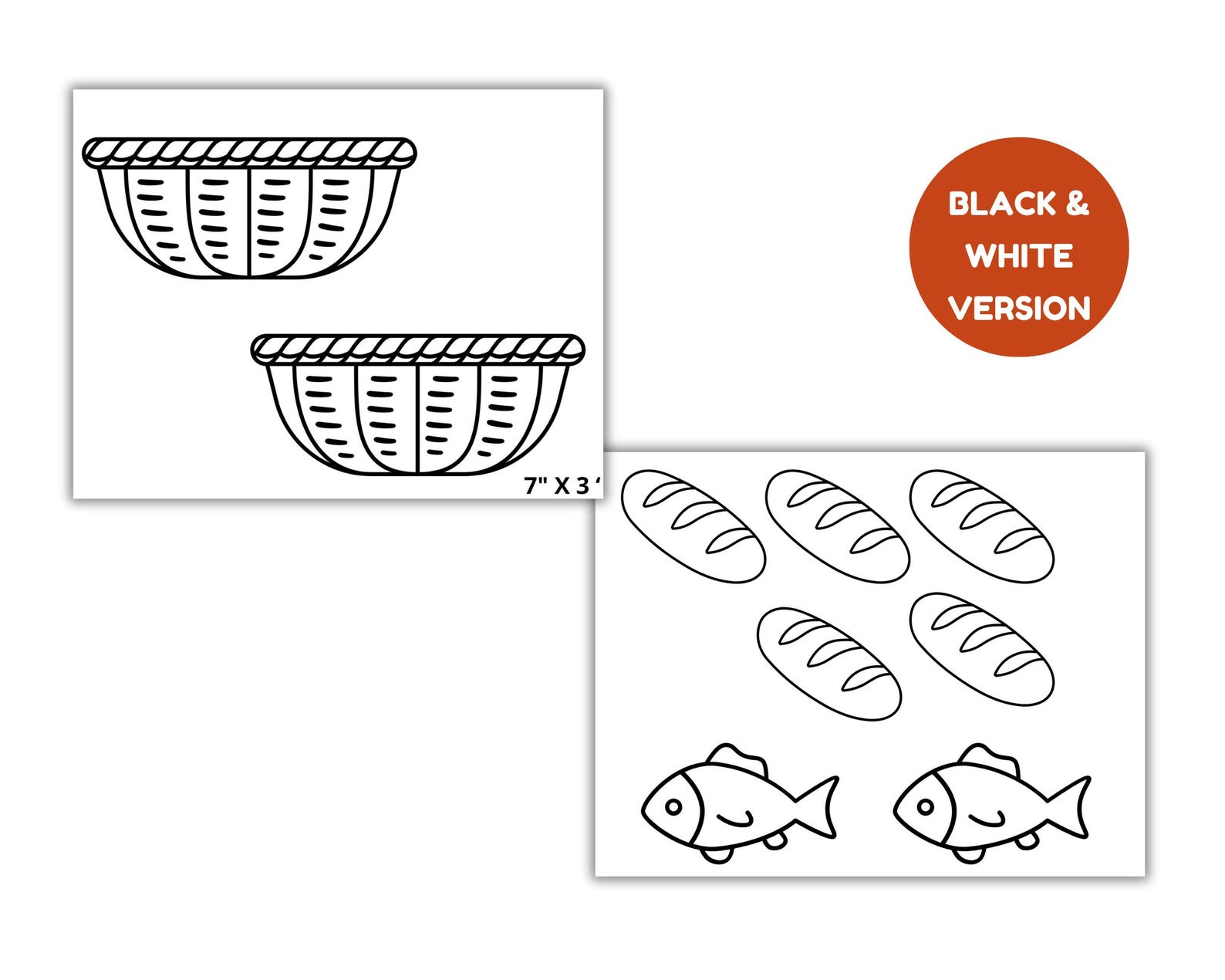 5 Loaves of Bread & 2 Fish Sunday School Craft for Kids, Jesus Feeds ...