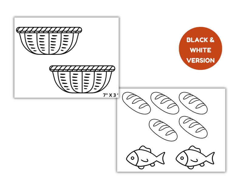 5 Loaves of Bread & 2 Fish Sunday School Craft for Kids, Jesus Feeds ...