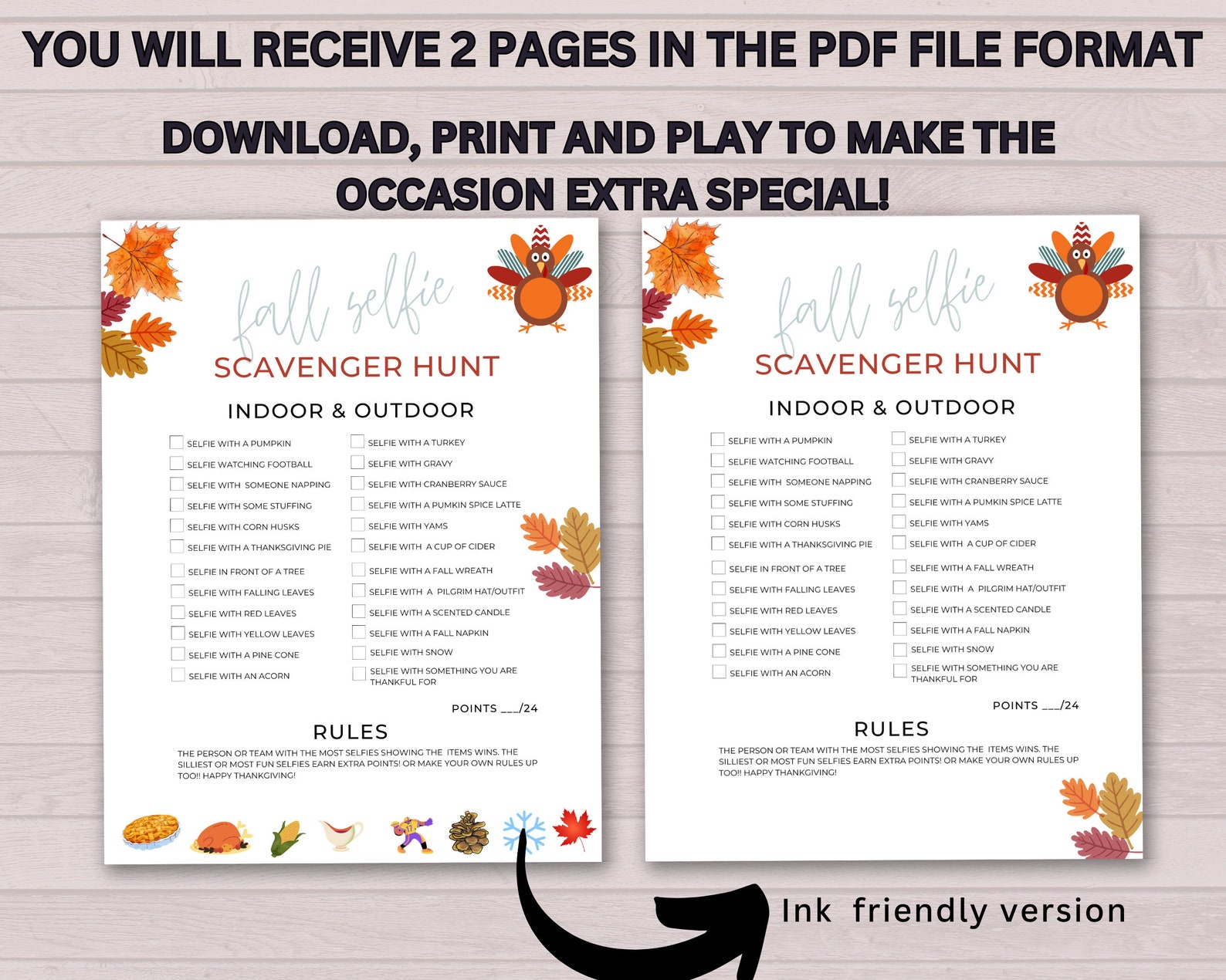 Thanksgiving Scavenger Hunt, Photo Hunt, Thanksgiving Family Activity ...
