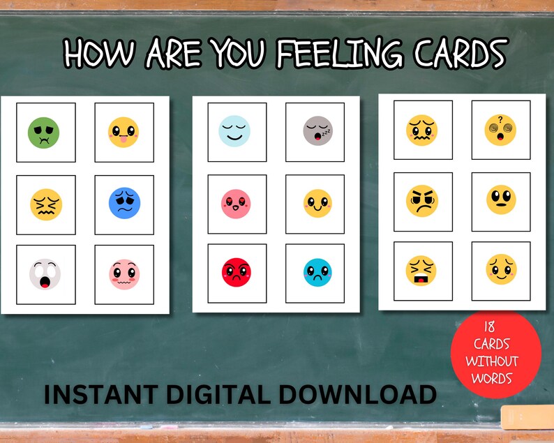 Emotion Flashcards, How Are You Feeling Poster, Feelings Chart ...