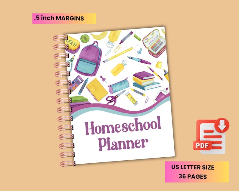 Printable Homeschool Planner, Homeschooler Mom Organizer Binder ...
