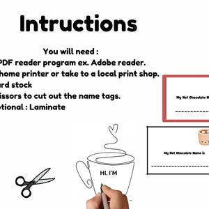 What's Your Hot Chocolate Name Game NAME TAGS + SIGN, Hot Chocolate Bar ...