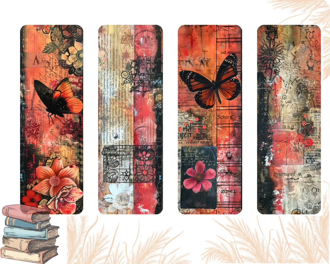 Gothic Bookmarks Printable, 8 Gothic Junk Journal Digital Bookmark ...