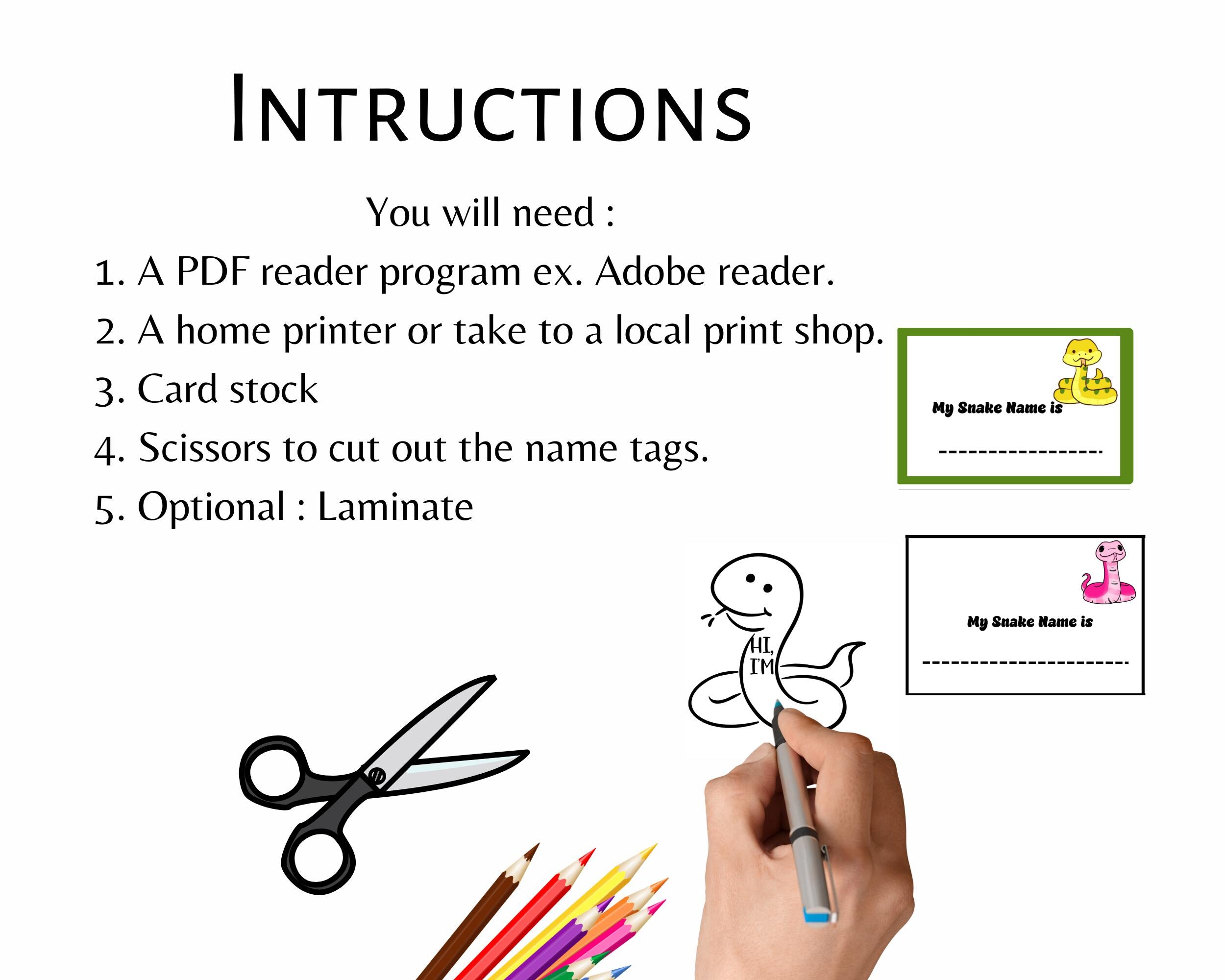 What's Your Snake Name Game With Party SIGN & NAME Tags, Name Generator ...