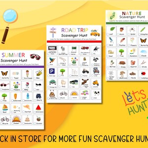 Family Vacation Scavenger Hunt, Kids Road Trip Games Printable, Family ...