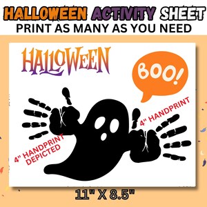 Halloween Handprint Art Bundle, Halloween Activity, Daycare Handprint ...