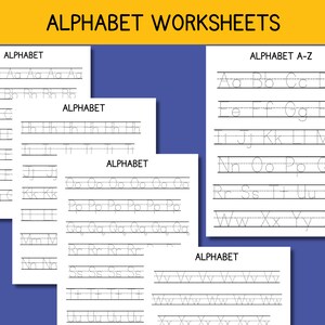 Handwriting Practice Tracing Printable, Alphabet & Number Tracing Sheet ...