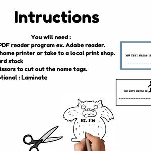 What's Your Yeti Name Game NAME TAGS & SIGN, Yeti Birthday Party ...