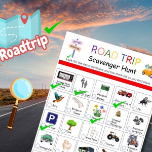 Family Vacation Scavenger Hunt, Kids Road Trip Games Printable, Family ...