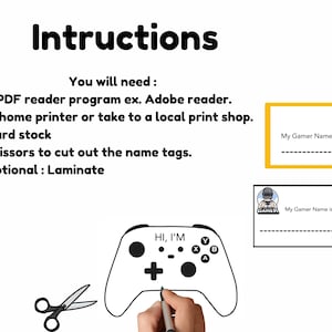 What's Your Gamer Name Game, NAME TAGS + SIGN, Gaming Name Activity ...