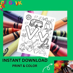 ABC Coloring Book, Preschool Printable Alphabet Pages, Toddlers Busy ...