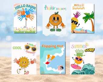 Summer Handprint Craft, Printable Handprint Art, Daycare Activity ...