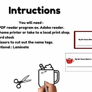 What's Your Hot Cocoa Name Game NAME TAGS + SIGN, Hot Cocoa Bar Decor ...