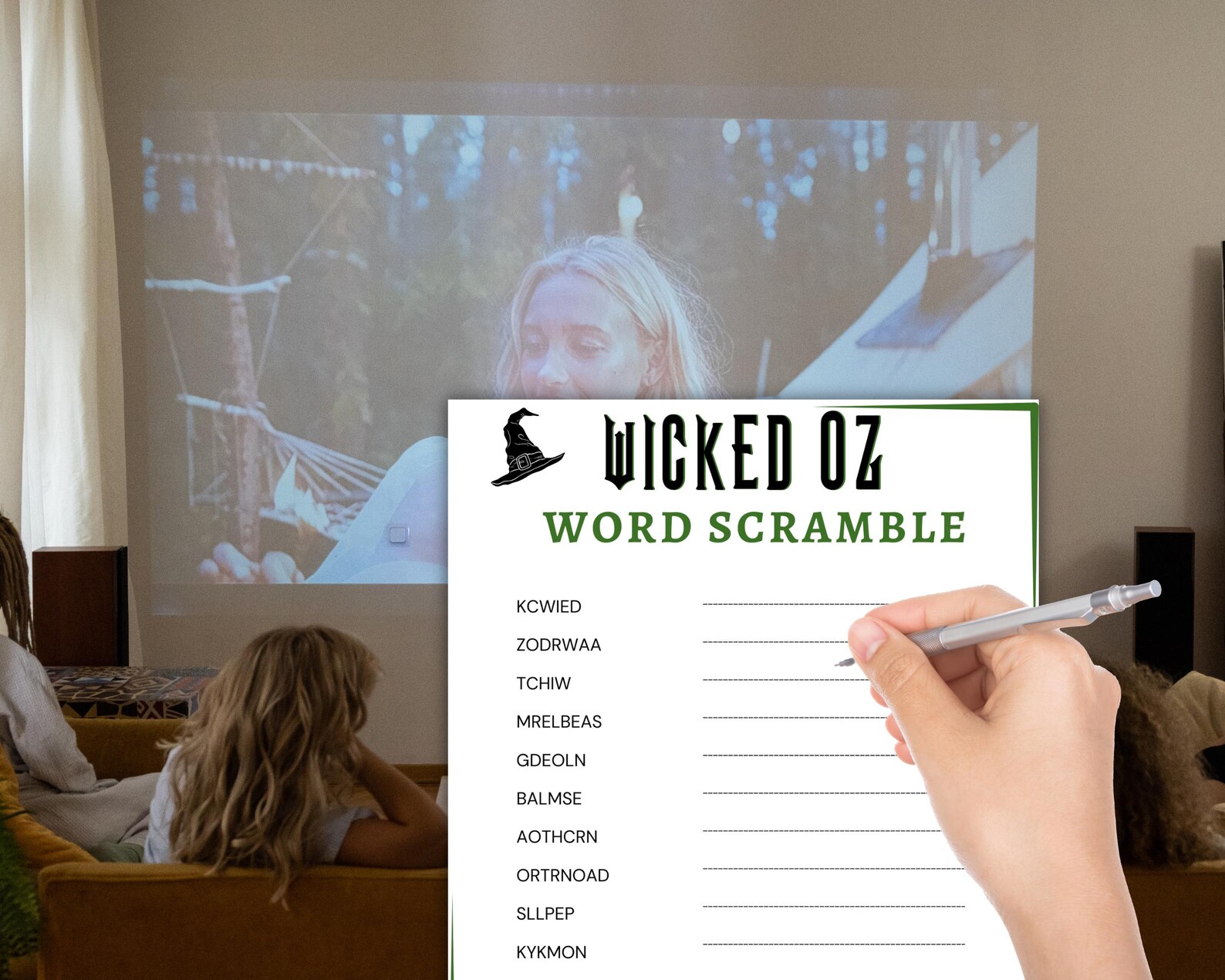 Wicked Oz Themed Games Bundle, Wicked Movie Musical Themed Party ...