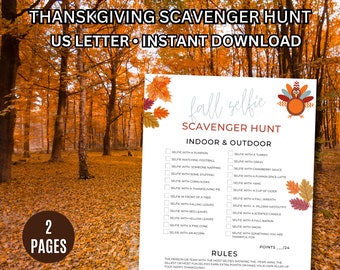 Thanksgiving Scavenger Hunt, Photo Hunt, Thanksgiving Family Activity ...