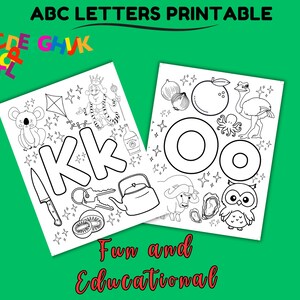 ABC Coloring Book, Preschool Printable Alphabet Pages, Toddlers Busy ...
