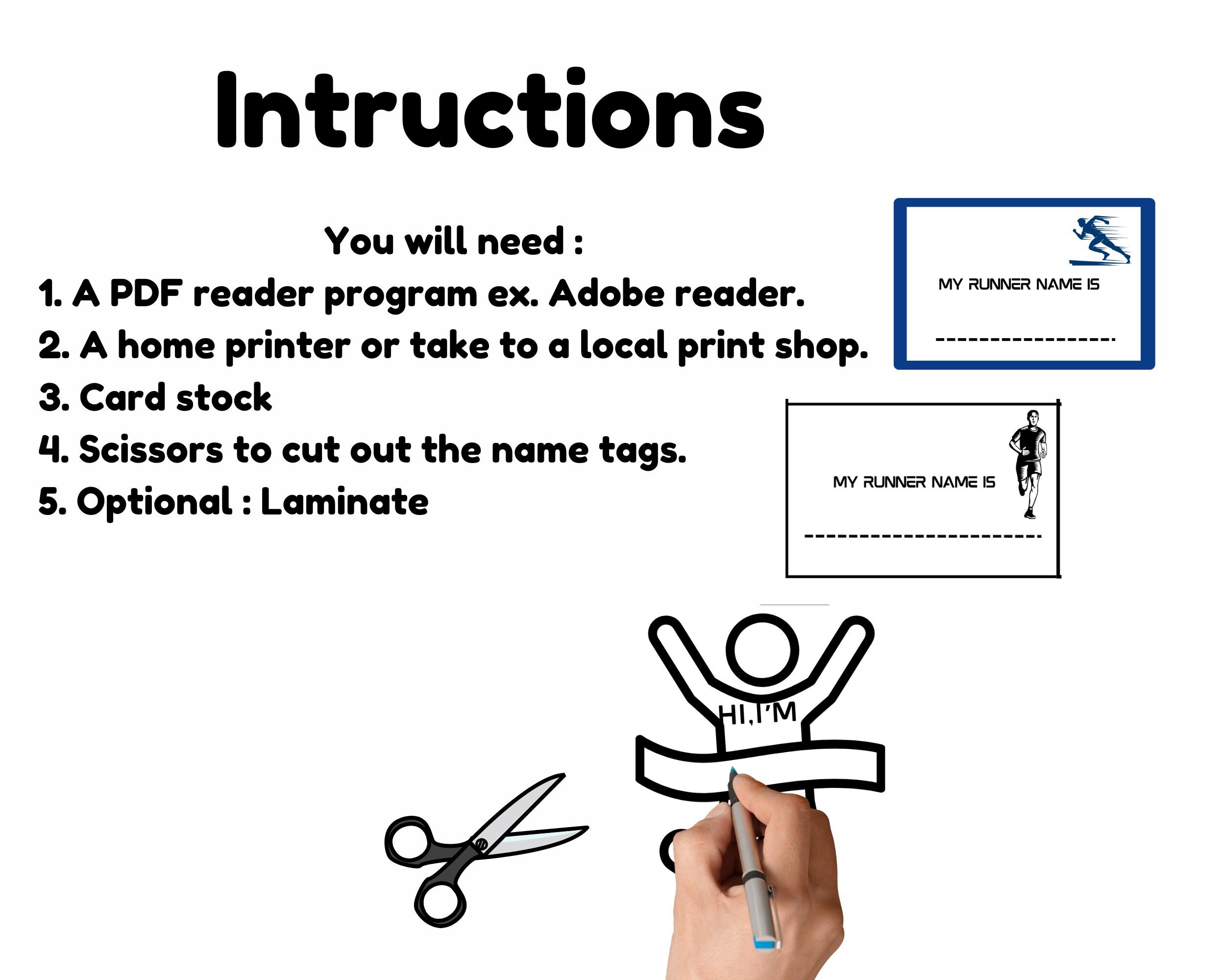What's Your Runner Name Game, NAME TAGS + SIGN, Athletics Themed Sports ...